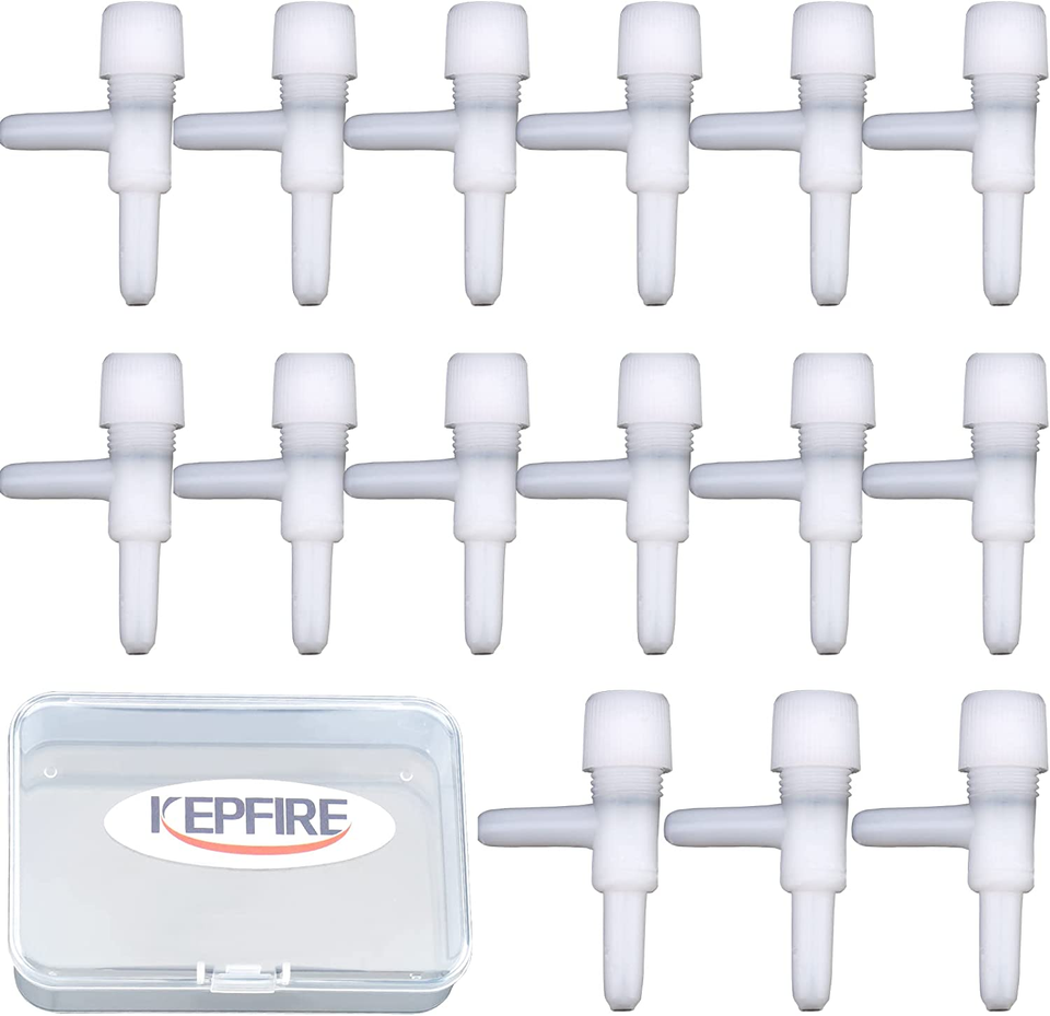 15 Pieces Aquarium Fish Tank Oxygen Regulator Plastic Air Control Valve ...