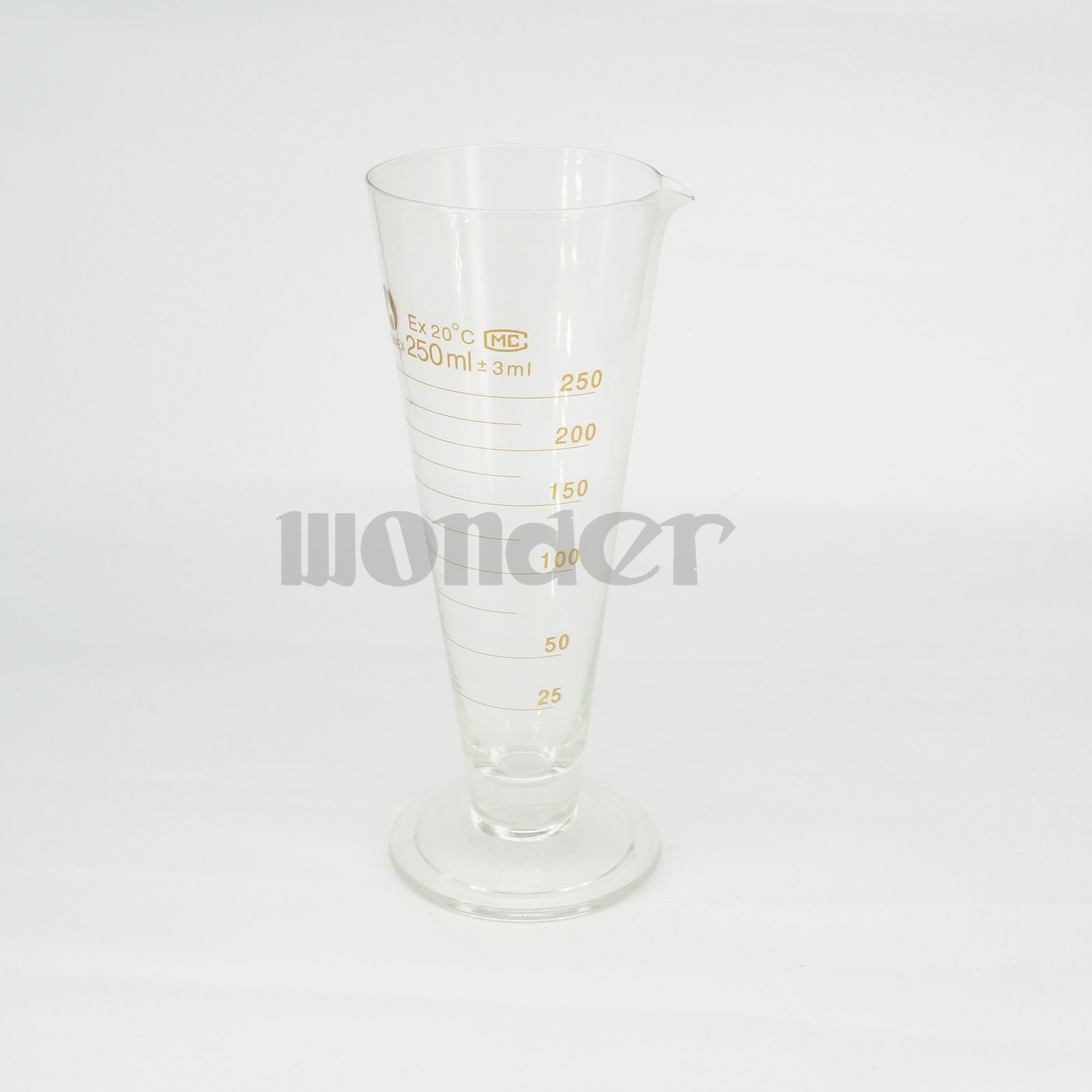 250ml Lab Glass Footed Apothecary Measuring Beaker Conical Graduated ...