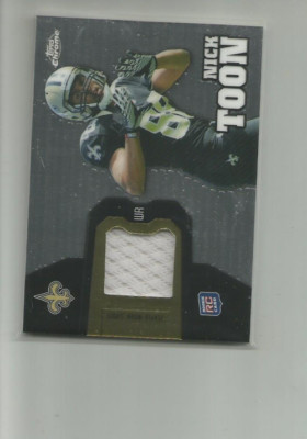 2012 TOPPS CHROME ROOKIE RELICS #RR14 NICK TOON | eBay