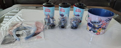 New Lilo and Stitch AMC Cup Topper Mini Popcorn Bucket All 3 Drink ...