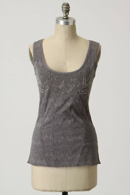 NWT PROJECT ALABAMA Anthropologie SNOWDRIFT TANK Sz XS Hand Beaded | eBay