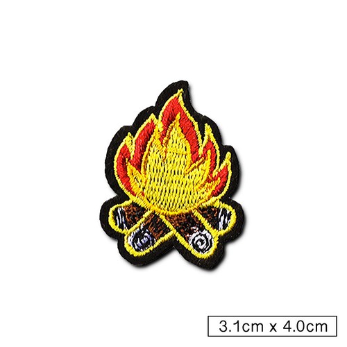 Small Bonfire Torch Fire Embroidered Patch Sew On Iron On Fabric ...