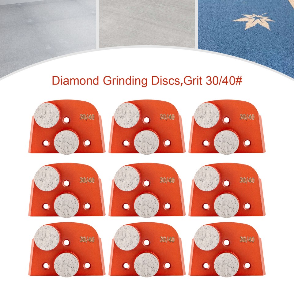 9x Grinder Wheel Grit 30/40 Concrete Floor Grinder Diamond Grinding ...