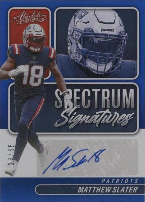 2022 Panini Absolute - Spectrum Signatures Matt Slater #SPEC-MS Blue ...