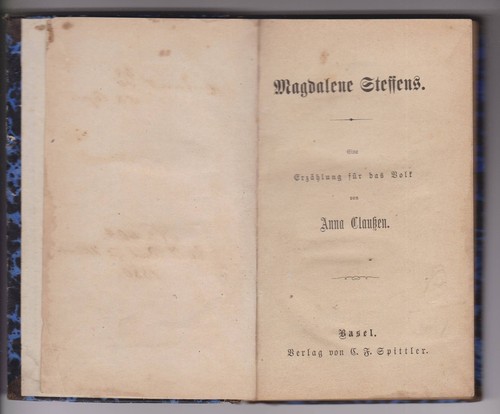 Magdalene Steffens. One Narrative for The Volk. Claussen, Anna | eBay