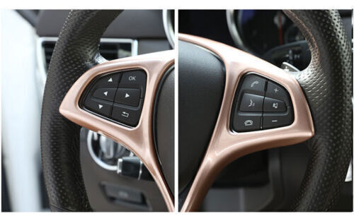 Rose Golden Cover Trim Fit For Benz GLS GLE 2016-2018 2019 Steering ...