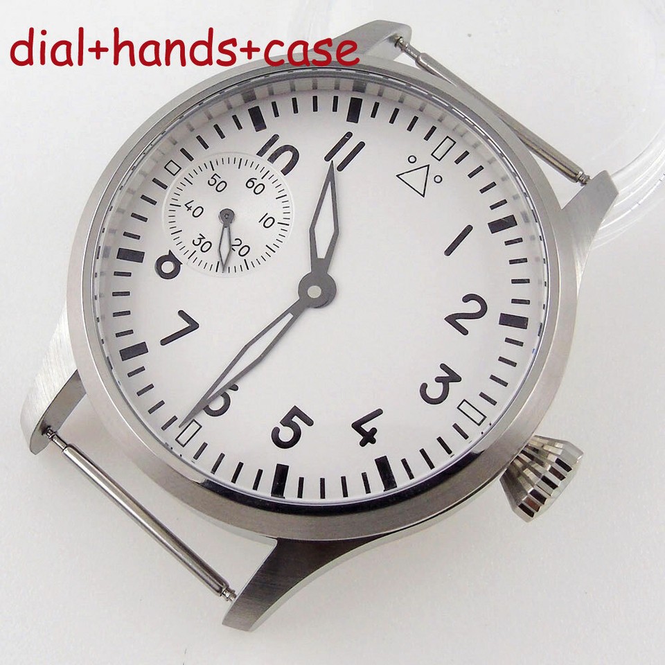 Pilot Watch Case Dial Sapphire Crystal for ETA 6497 ST 3600 Hand ...