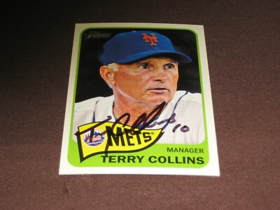 NEW YORK METS MANAGER TERRY COLLINS AUTOGRAPHED SIGNED CARD COA | eBay