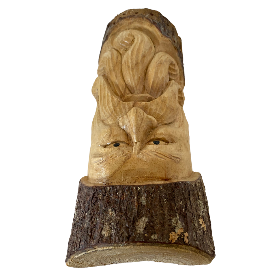 Tree Spirit Old Man Wizard Mask wall art sculpture hand carved Wood 12 ...