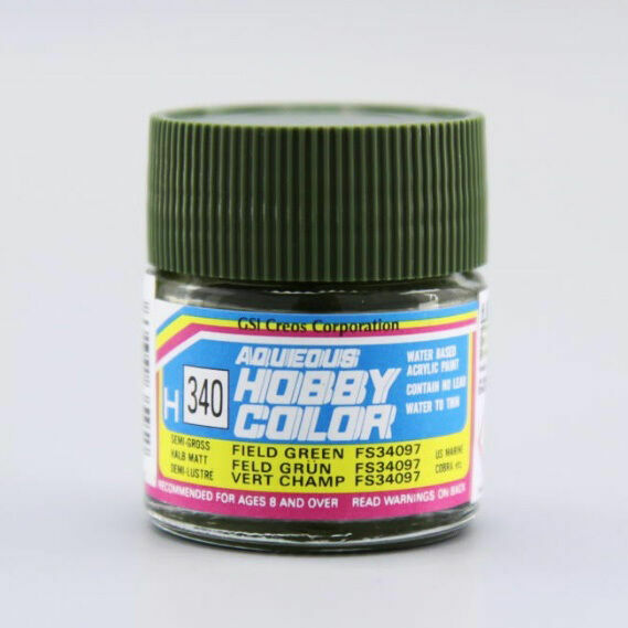 Mr Hobby Gunze Aqueous Color Acrylic H340 Field Green Fs34097 Paint ...