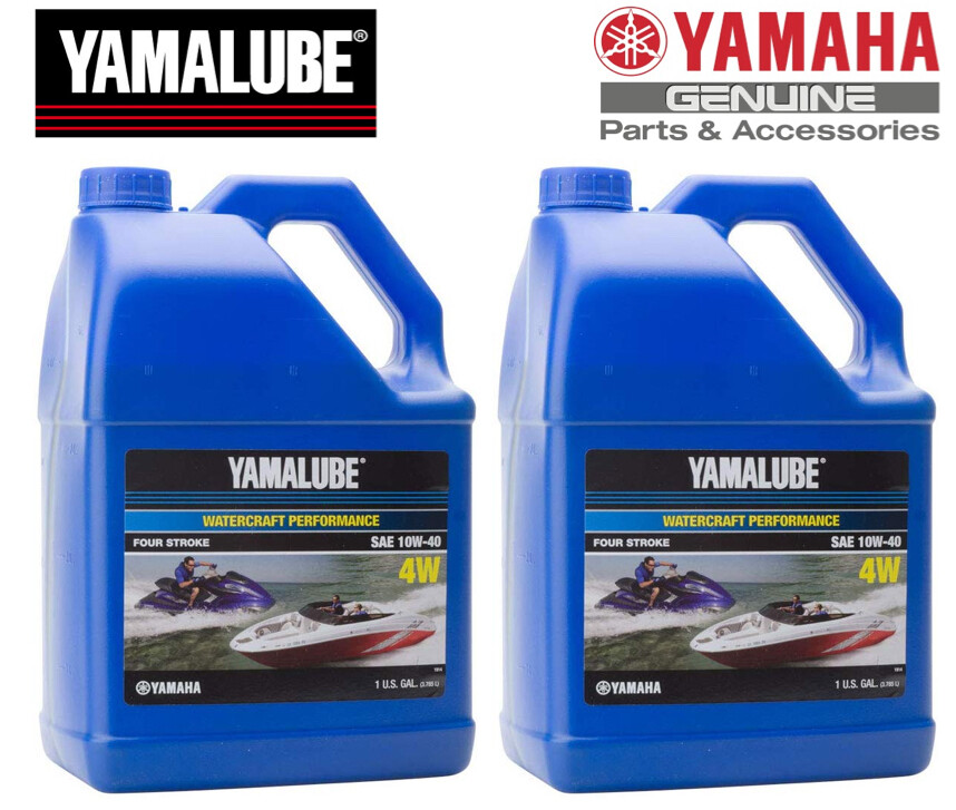 2x YAMAHA YAMALUBE 4W WaveRunner 4-Stroke Engine Oil 10W40 SAE LUB ...