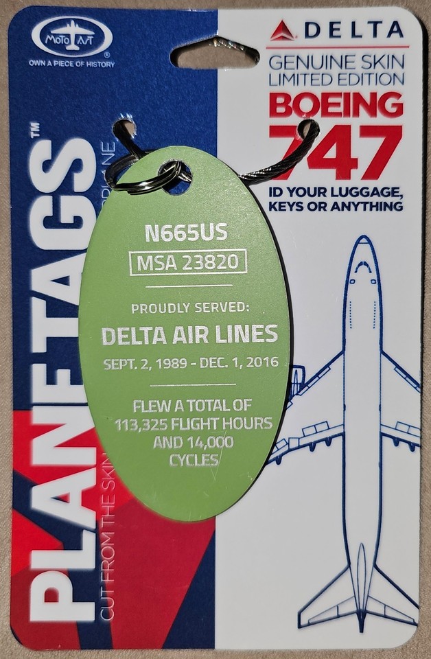Delta Air Lines Planetag 747 #4000 | eBay