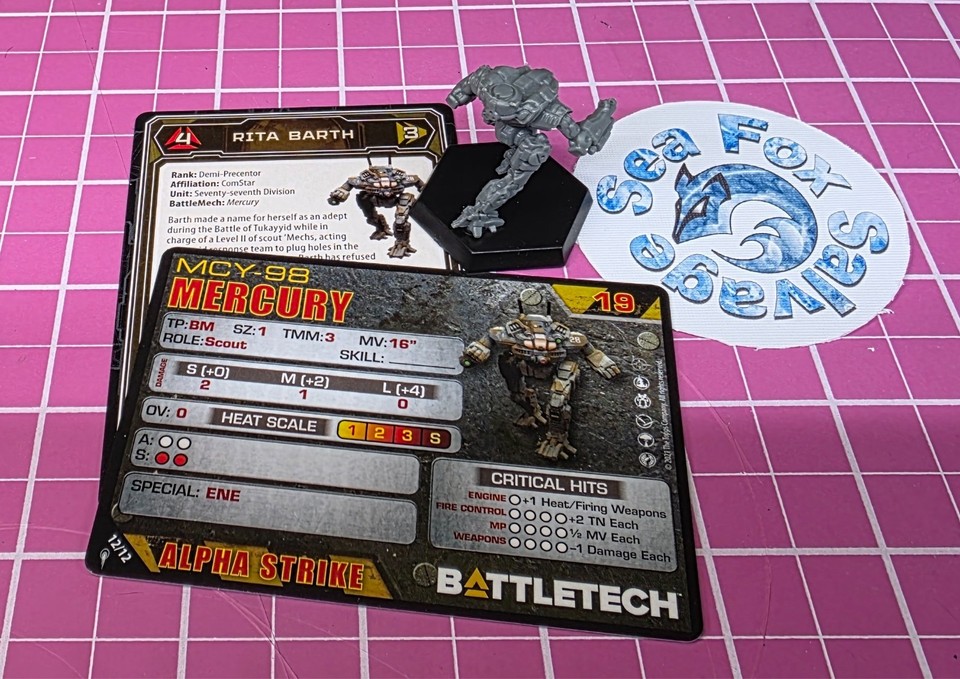 BattleTech Mercury Mech -- ComStar Command Level II + Cards | eBay