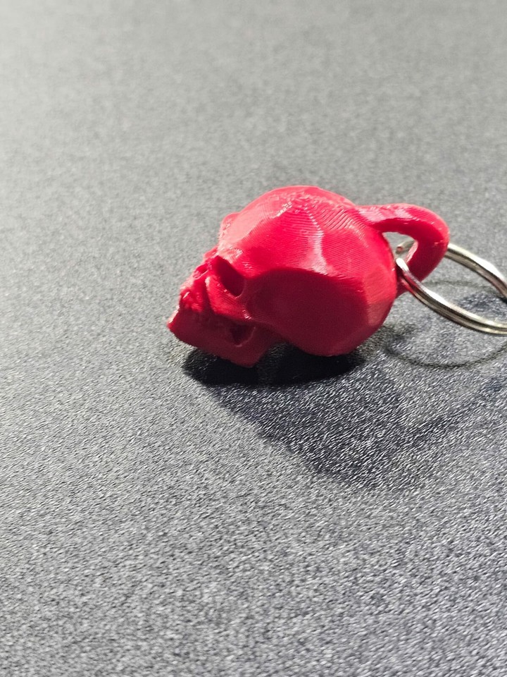 SKULL HEAD KEYCHAIN SKELETON KEY CHAIN RED | eBay