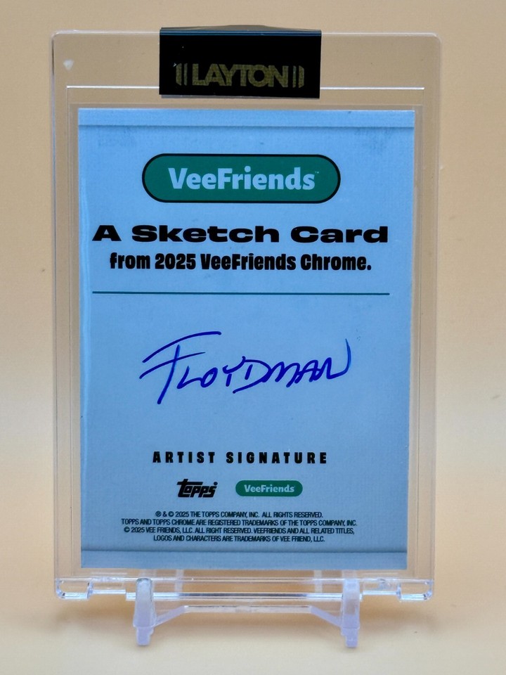 2025 Topps Chrome VeeFriends DECISIVE DUCK Sketch Card by Floydman 1/1 ...