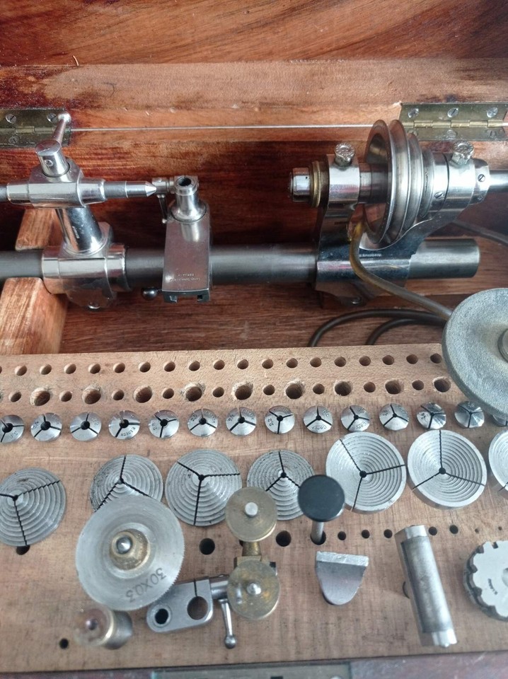 Lorch Schmidt & Co Watchmaker Lathe 6mm collet in orginal wood box | eBay