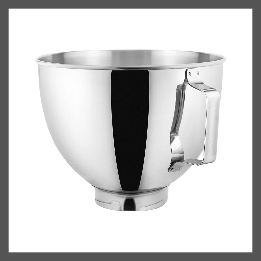 KitchenAid 4.5 Quart Polished Stainless Steel Mixer Bowl with Handle