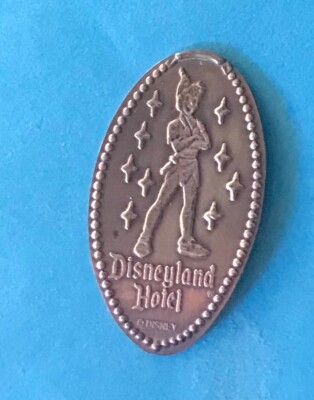 PETER PAN DISNEYLAND HOTEL COPPER NOT ZINC PRESSED PENNY DISNEY FREE ...