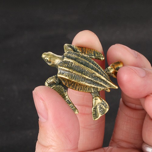 Carved Pure Copper Sea Turtle Antique Decorative Handicraft Collection ...