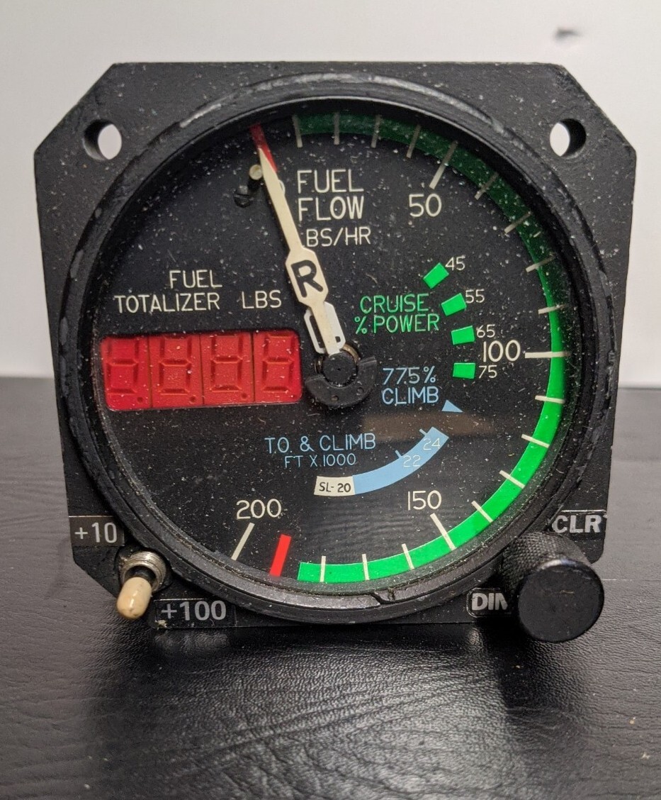 Cessna Aerosonic 9910395-3 Fuel Flow Totalizer TSO-C44a. UNTESTED. for ...