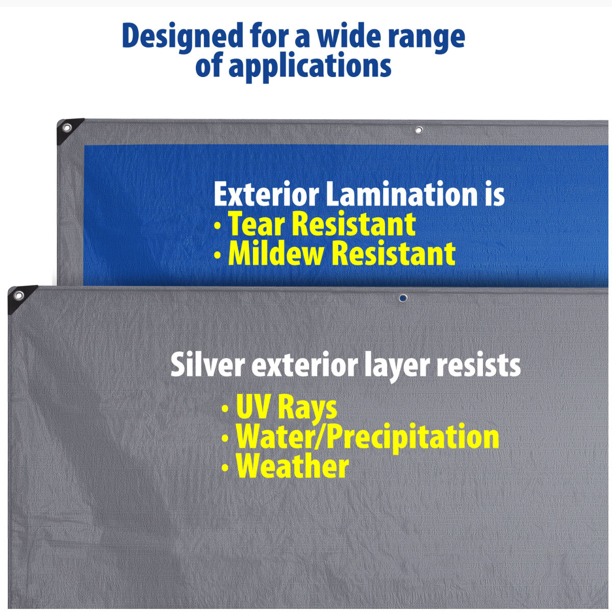 TARP All Purpose Water Resistant Tarps Heavy Duty Reinforced Corner ...