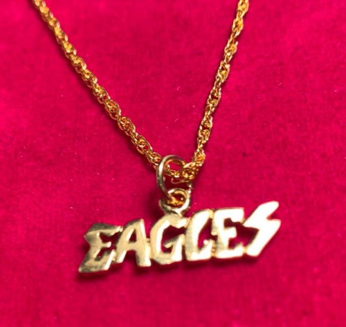 TEAM 14KT GOLD PLATED PHILADELPHIA EAGLES CHARM PENDANT WITH 24 INCH ...