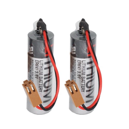 2X 2400mAh ER6V 3.6V PLC Battery for TOSHIBA ER6VC119A/ER6VC119B with ...
