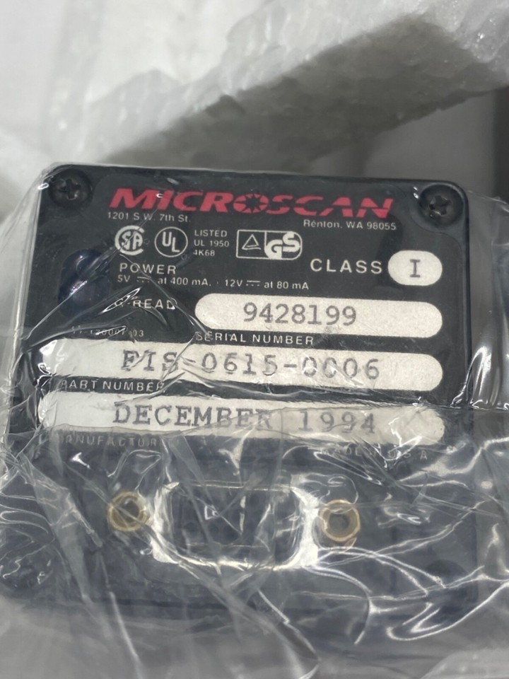 Microscan bar code laser series 600, FIS-0615-0006 | eBay