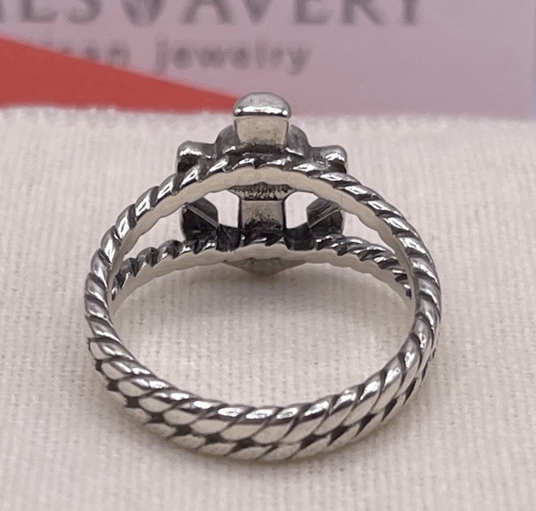 Retired James Avery Faith Hope & Love Twisted Rope Anchor Heart Ring ...