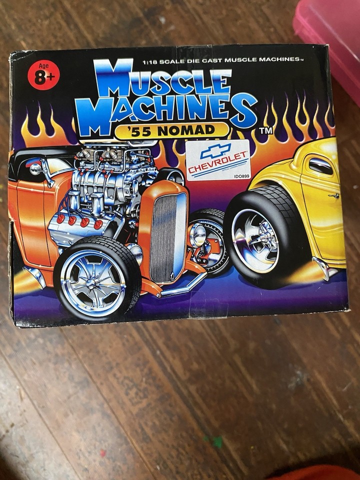 Muscle Machines 55 Nomad Red 1:18 Die Cast Car with /Box | eBay