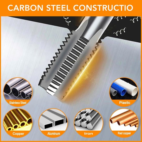 6 Piece NPT Pipe Tap Set Carbon Steel Tapping Tools For PVC Pipe ...