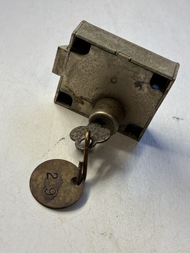 Gamewell Lock Fire Alarm or Police Call Box Lock, Fob Check #29 and Key ...