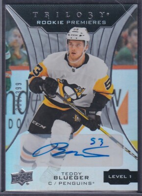TEDDY BLUEGER - 2019 Trilogy Rookie Premieres Auto #73, /399 | eBay