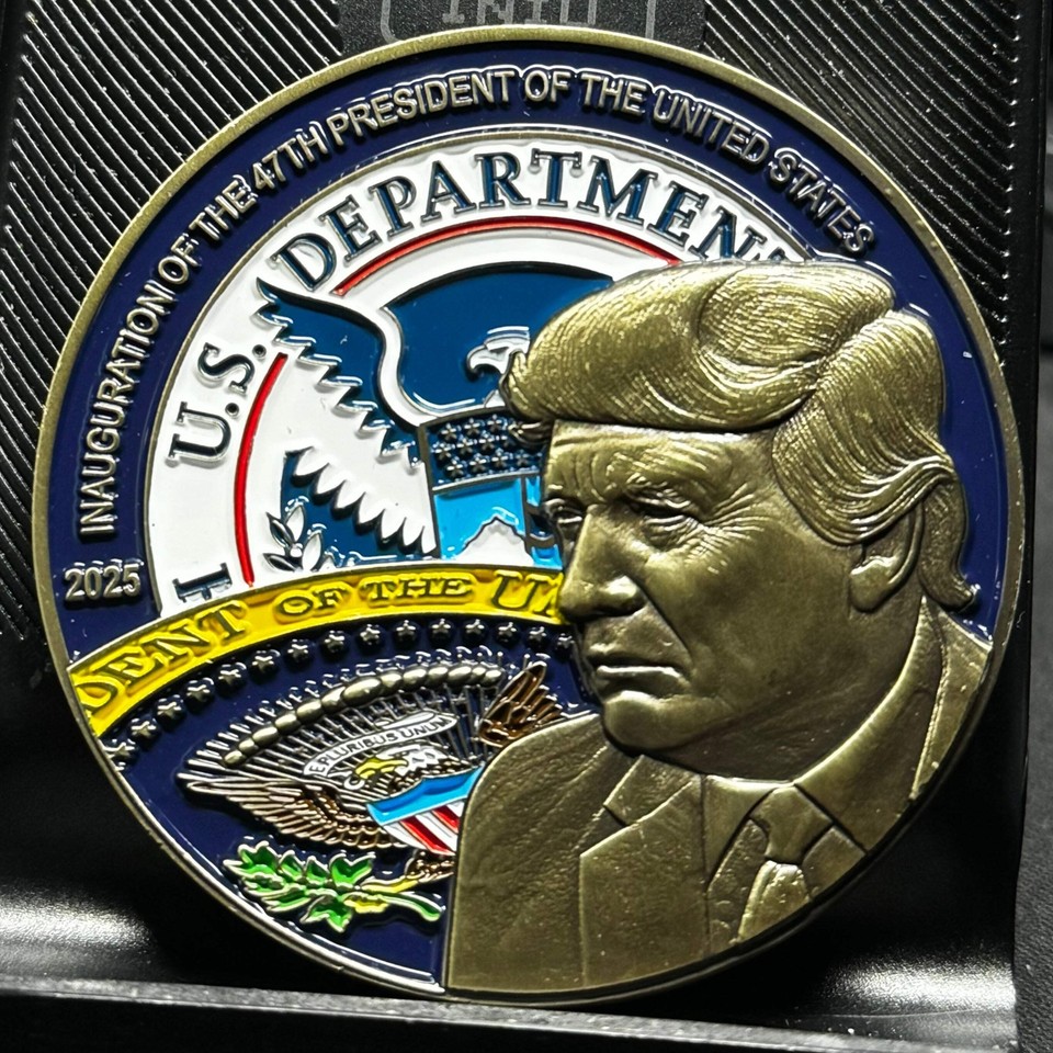 EL16-008 Trump Vance Davie Florida Police President 47 Challenge Coin ...
