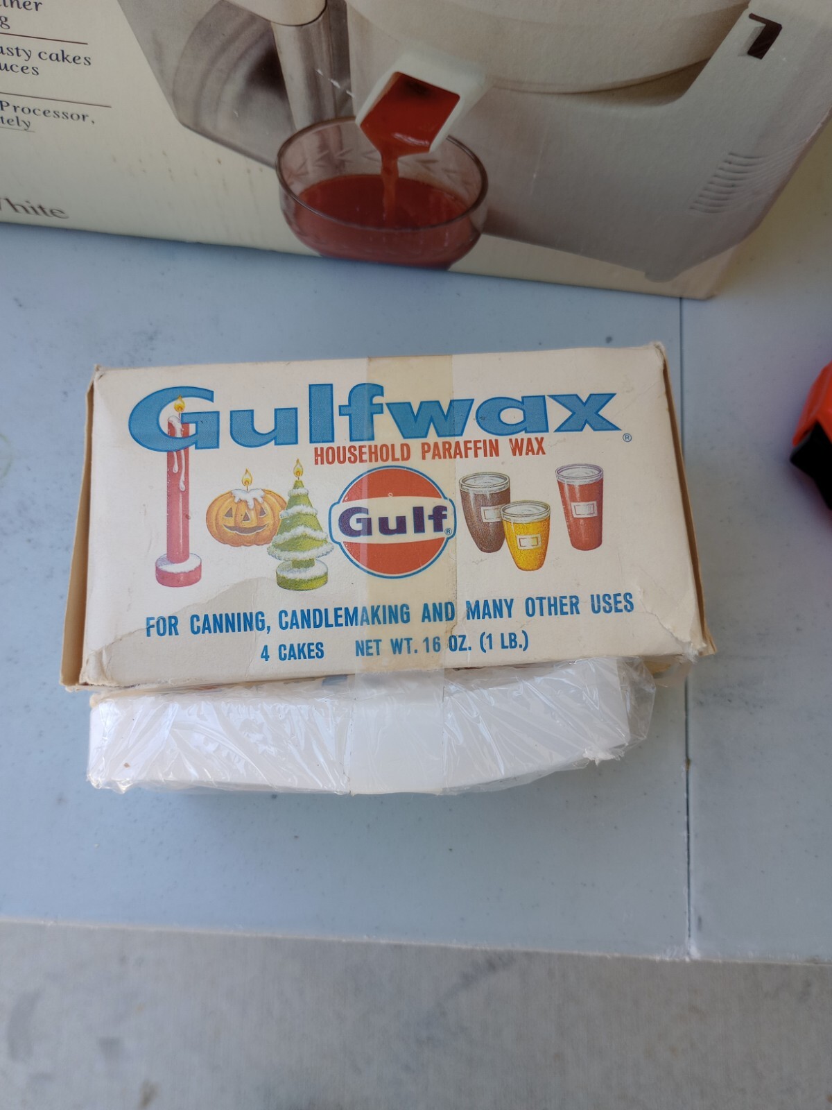 Gulf Wax 4.5 CAKES Household Paraffin Wax for Canning/Candle Making ...