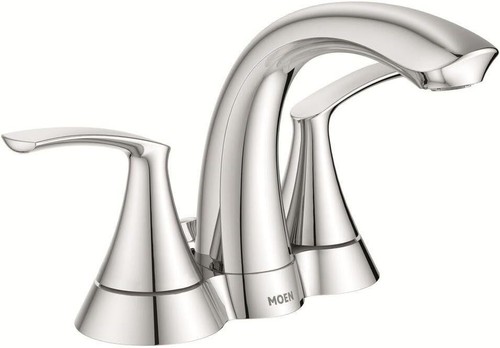 Moen 84550 Darcy 1.2GPM Center set Two Handle High Arc Bathroom Faucet ...