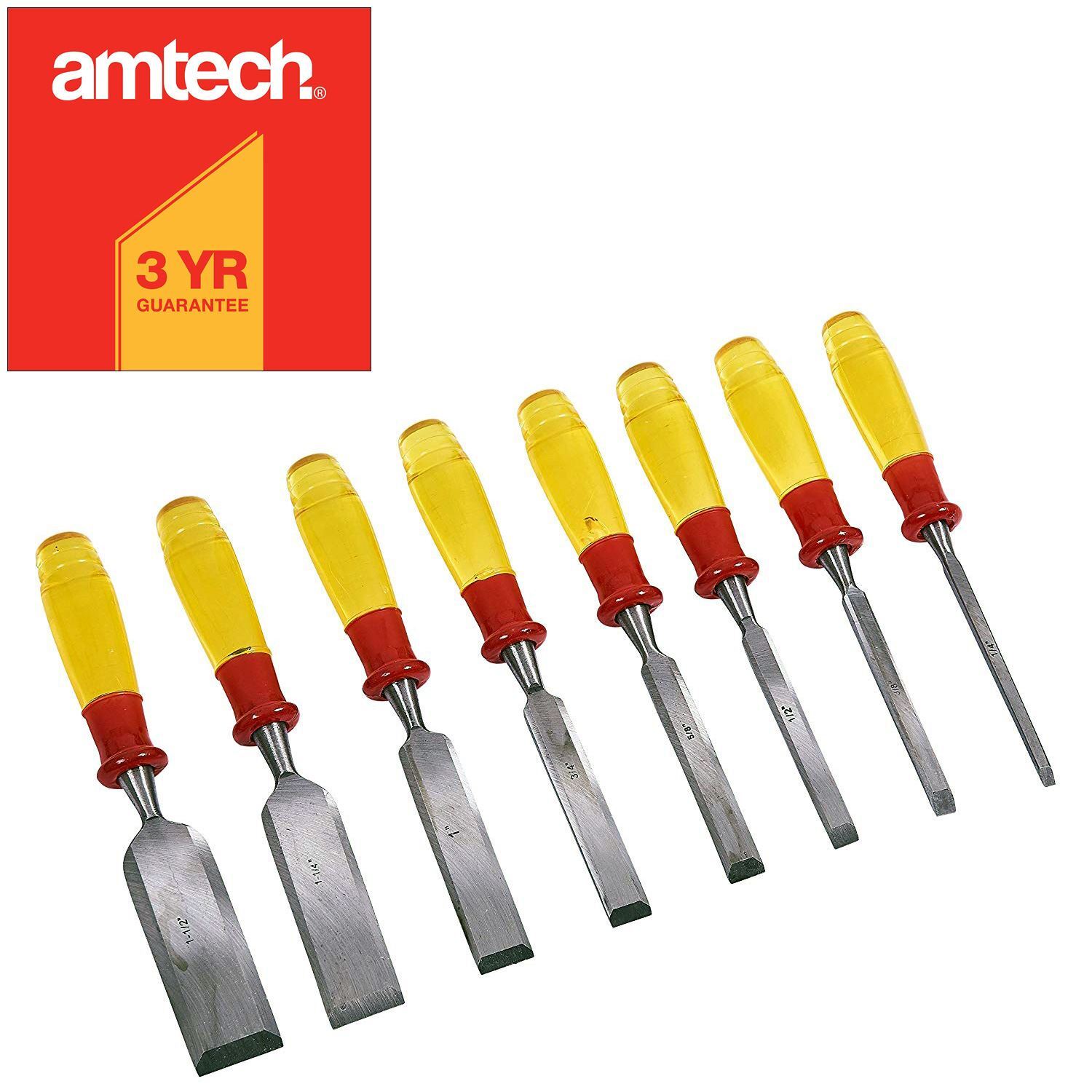 8pc Wood Chisels Set Split Proof Handles Woodworking Carving Tools ...