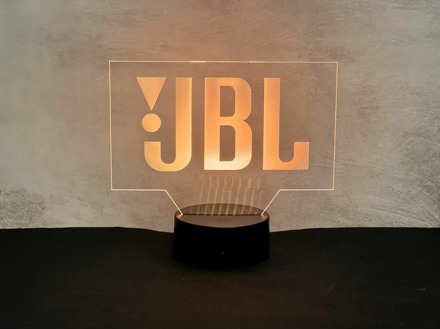 JBL LED Edge Lit Lighted Sign W/ 16 Color Base And Remote 7.8" x 7.1 ...