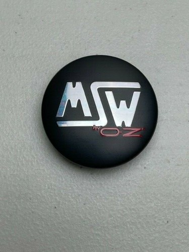 Set Of 4 MSW by OZ Center Caps Wheel Hub Covers XC565BW Good Clips for ...