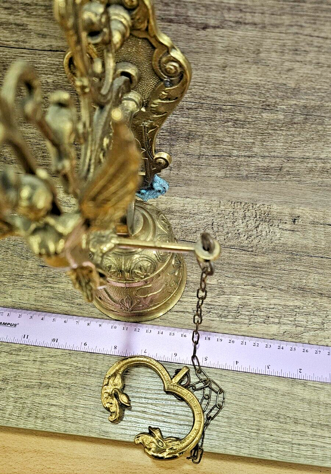 Vintage Decor Heavy Brass Door Bell Angel Inscribed - "LEO-AQUILA ...