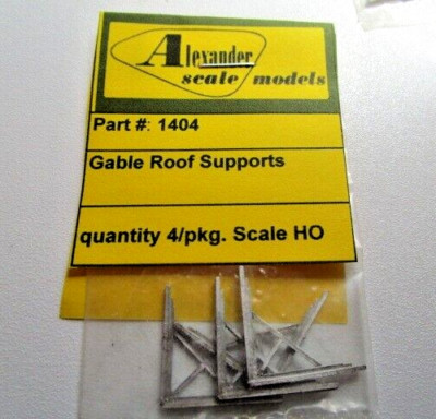 Alexander Scale Models HO #1404 Gable Roof Support, 4/pkg - More Below ...