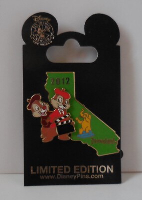 Disney Pin DLR Cast Ex 2012 California State Hollywood Backlot Chip ...