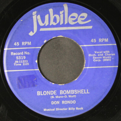DON RONDO: blonde bombshell JUBILEE 7" Single 45 RPM | eBay