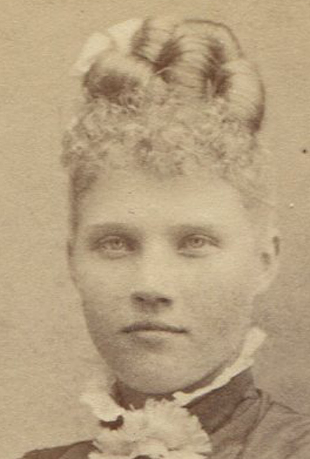 BLOND WOMAN WITH HAIR PILED HIGH. CDV, JAMESTOWN, N.Y. | eBay