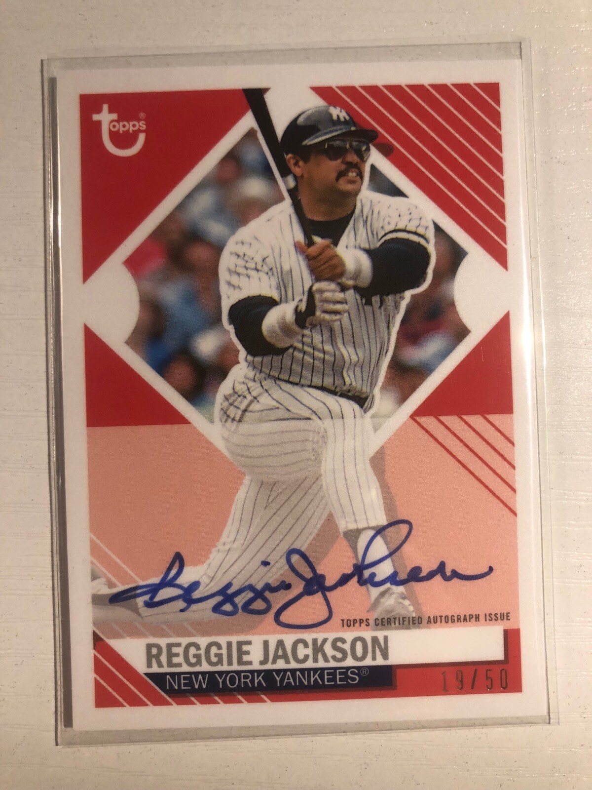 2021 Topps Brooklyn Collection On Card Auto /50 Reggie Jackson Yankees ...