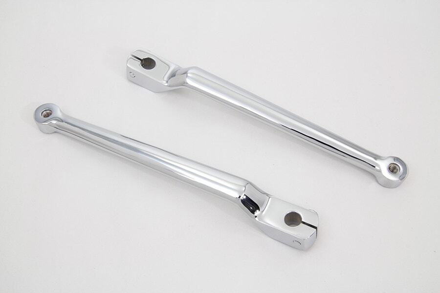 Extended 9-3/4" Chrome Heel Toe Splined Shift Lever Set 86-18 Harley ...