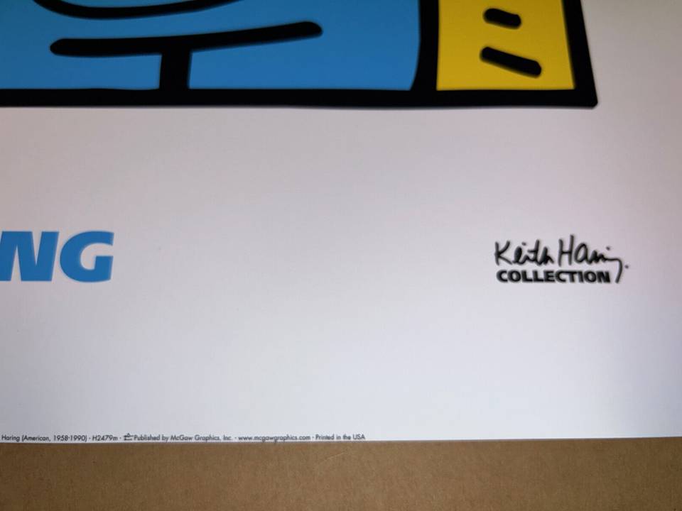 KH10 by Keith Haring Art Print Hugging Hug Baby Poster Out of Print ...