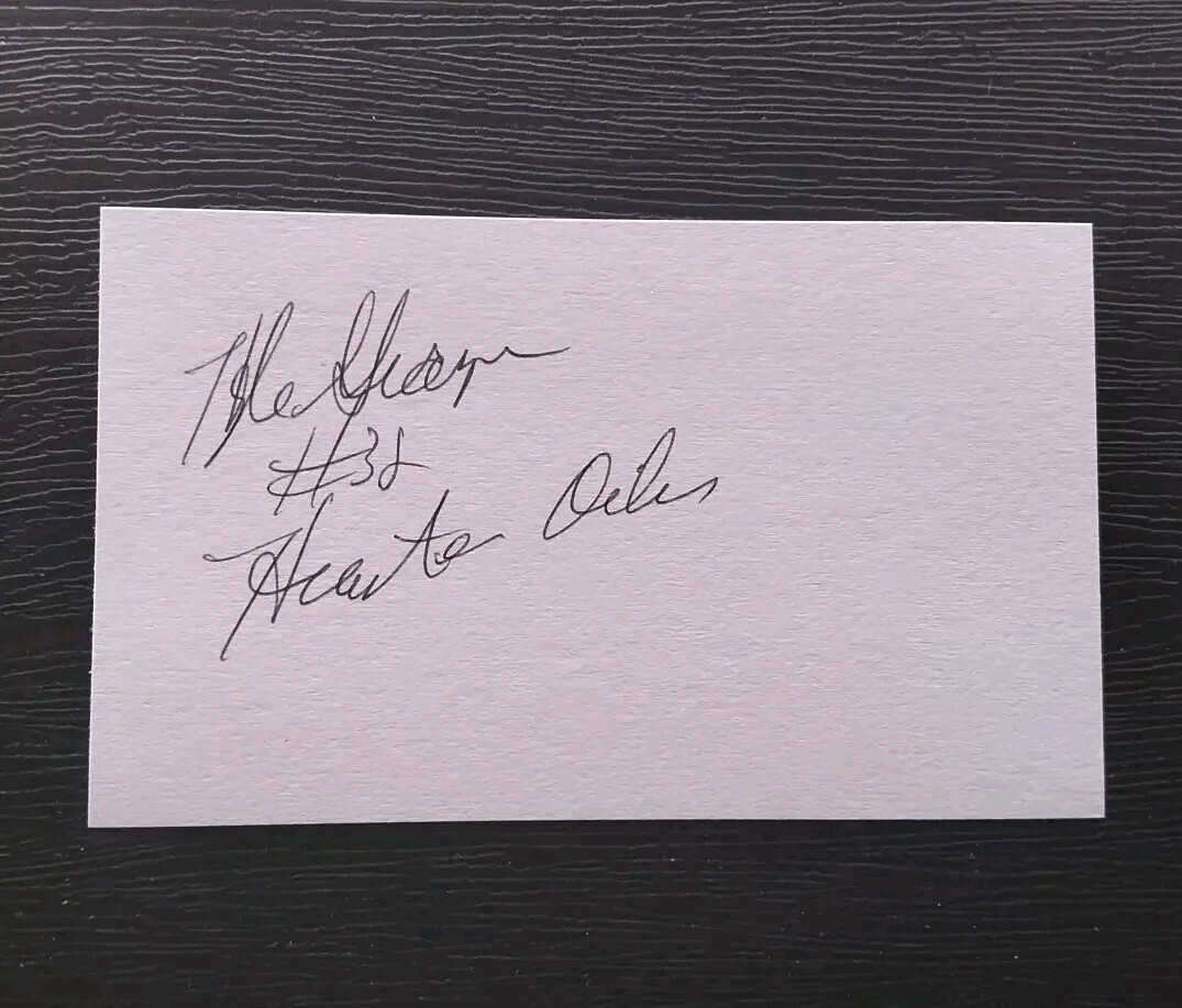 HOYLE GRANGER added "HOUSTON OILERS" RB SIGNED AUTOGRAPHED INDEX CARD ...