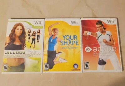 Wii Exercise Games Lot - Jillian Michaels | Jenny McCarthy | Active w ...