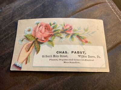 Chas. Pabst Trade Card - Pianos/Organs - Wilkes Barre, PA. P428 | eBay